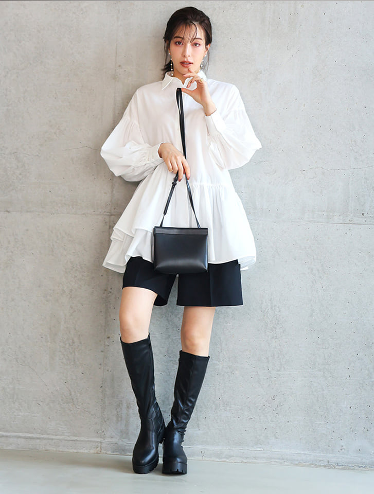 ブーツ　ロングブーツ　ストレッチロングブーツ　厚底 トリプルソール 　美脚効果　スタイルアップ　伸縮性　ストレッチ素材　アウトソール　インソールには低反発クッション　おしゃれ Vivian 厚底ストレッチロングブーツ | 人気レディースファッション通販